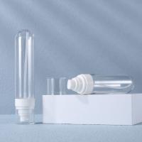 China PET Plastic Upside Fine Mist Spray Perfume Bottle 50ml 60ml 80ml Custom Cosmetic Packaging for sale