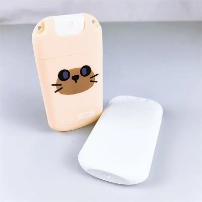 China 20ml Card Type Perfume Bottle PP Screen Printing Pump Sprayer Beauty Packaging for sale