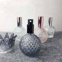 China 100ml pineapple shape glass spray bottle perfume glass empty bottle for sale