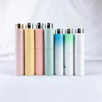 China 10ml Fine Mist Glass Spray Bottle Black Aluminum Travel Luxury Perfume Bottle for sale