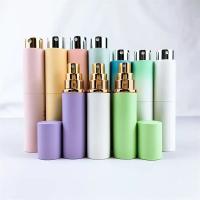 China 10ml Fine Mist Glass Spray Bottle Black Aluminum Travel Luxury Perfume Bottle for sale
