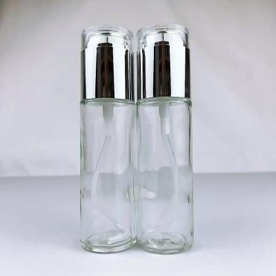 China Custom Glass Cosmetic Jars Set 20ml to 120ml for Skin Care Cream and Face Lotion Packaging for sale