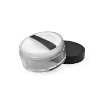 China Plastic Loose Powder Case with Sifter Screw Black Lid 20ml Empty Cosmetic Jar for Eye Cream Shadow for sale