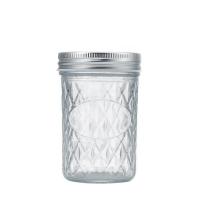 China Borosilicate Glass Wide Mouth Canning Jars 500ml 1000ml with Metal Lids for Food Storage for sale