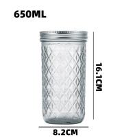 China High Borosilicate Glass Food Storage Jar 16 oz with Silver Gold Lid for Sublimation Candle Mason Jars for sale