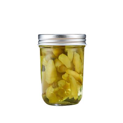China Clear Glass Mason Jar with Bamboo Lid 30ml to 1000ml for Honey Jam Pickles Food Storage for sale