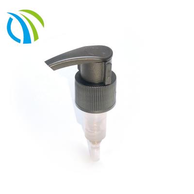 China 24 415 Spring 2ml Skin Care 24mm Plastic Lotion Pump Ribbed Black for sale