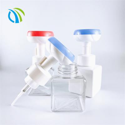 China 43mm PET 250ml Bottle Plastic Foam Pump 0.8ML/T Reusable Shampoo Dispenser for sale