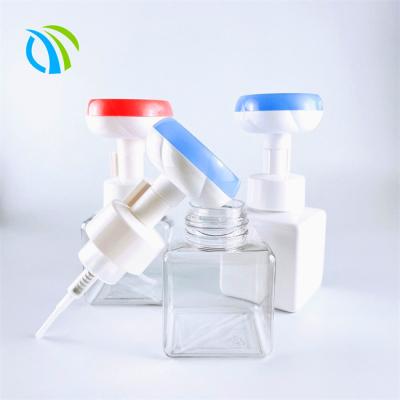 China 42mm Flower Foam Pump 0.8ml PET Foam Dispenser for Personal Care Travel Size for sale
