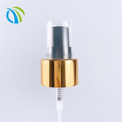 China 24/410 Fine Mist Sprayer 0.4ml Aluminum Gold Closure PP Pump for Cosmetics for sale
