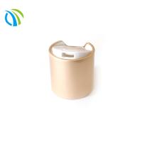 China 24 410 Disc Top Caps Matte Gold Aluminum Flip Top Bottle Cap 0.1-0.4cc for sale
