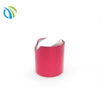 China 0.4ml 20/410 Disc Top Cap Shiny Gold Aluminum Flip Top Bottle Cap for Shampoo for sale