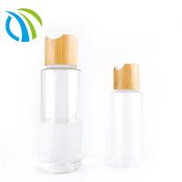 China 24/410 Natural Bamboo Disc Top Cap 0.1ml Flip Top Wooden Bottle Cap for Soap Dispenser for sale