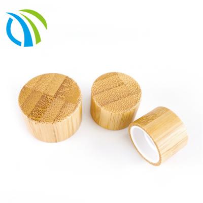 China Bamboo Disc Top Cap 24/410 0.1ml for HDPE Cosmetic Bottle Wholesale for sale