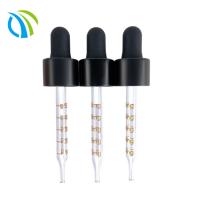 China 18/415 Glass Dropper Bottles 3in 7.6cm Aluminum Screw Cap for Essential Oils 1ml Pipette for sale