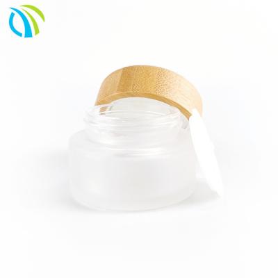 China 500ml Clear Glass Food Storage Jar with Bamboo Lid 65mm Wide Mouth Airtight Container for sale