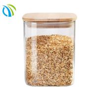 China 460ml Cylinder 100mm Glass Food Storage Jars 20g Cookie Stackable Glass Containers for sale