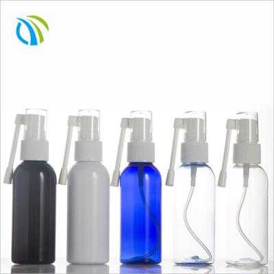 China 30/410 Saline Nose Cleaner Pump with Ribbed Closure 30mm Neck Spray Blue Bottle for sale