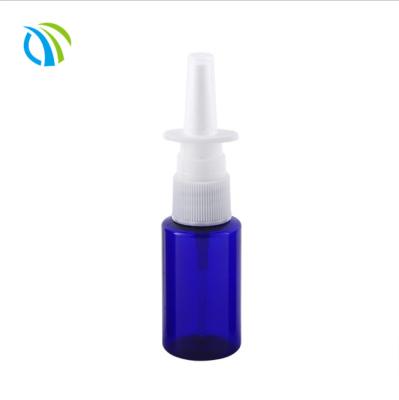China Blue Plastic Nasal Spray Pump 0.12cc with SUS 304 Spring 18/410 to 30/410 for sale