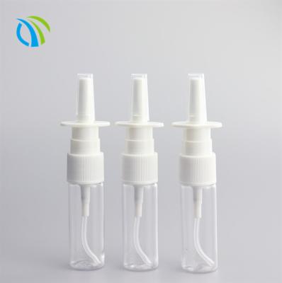 China 18mm 18/410 Ribbed Screw Nasal Sprayer Pump for 15ml Saline Bottle Non Spill 0.12ml for sale