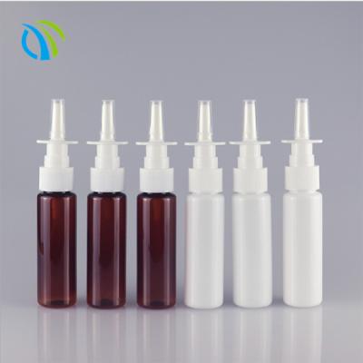 China Wholesale Nasal Spray Pump 18mm 10/410 Ribbed 55mm White PP PE Non Spill for sale
