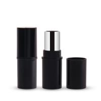 China Black Abs Round 3.5g Empty Lip Balm Tube SGS Standard for sale