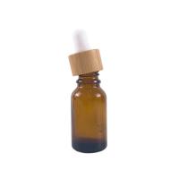China Matte Frosted White 30ml Glass Dropper Bottle with Bamboo Wood Lid 18/415 Neck for sale