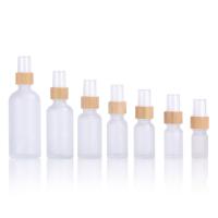 China 50ml White Bamboo Lid Cosmetic Jar 24/410 Fine Mist Sprayer Pump for sale
