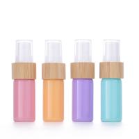 China 50ml White Bamboo Lid Cosmetic Jar 24/410 Fine Mist Sprayer Pump for sale