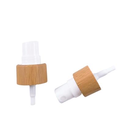 China 20/410 0.2cc Upside Down Spray Bottle Bamboo Collar Continuous Spray Misting Bottle for sale