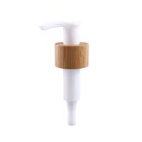 China 24/410 Black White Liquid Dispenser Pump Bamboo Collar for sale