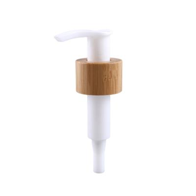 China 24/410 Black White Liquid Dispenser Pump Bamboo Collar for sale