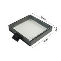 China Custom Eyelash Packaging Box 83x83x13mm with Clear Window, 120gsm Glitter Paper + 1200gsm Cardboard for sale