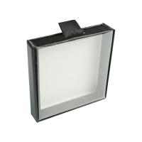 China Custom Eyelash Packaging Box 83x83x13mm with Clear Window, 120gsm Glitter Paper + 1200gsm Cardboard for sale