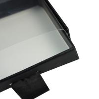 China Custom Eyelash Packaging Box 83x83x13mm with Clear Window, 120gsm Glitter Paper + 1200gsm Cardboard for sale