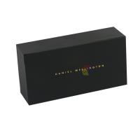 China Custom Cardboard Watch Gift Box Black Lid and Base Shape Eco-Friendly Packaging 100% Biodegradable for sale
