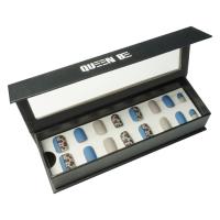 China Private Label Fake Nail Packaging Boxes Magnetic Closure With Clear Pvc Window for sale