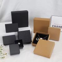 China Custom Eco-Friendly Jewelry Gift Box 90x90x30mm with Foam Insert - Biodegradable Kraft Packaging for sale