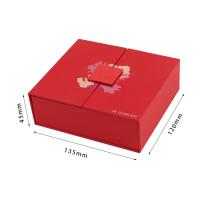 China Red Double Door Magnetic Closure Skin Care Packaging Box - Custom Sizes 1-10 Days Production with 500pcs MOQ for sale