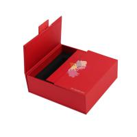China Red Double Door Magnetic Closure Skin Care Packaging Box - Custom Sizes 1-10 Days Production with 500pcs MOQ for sale