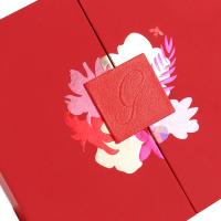 China Red Double Door Magnetic Closure Skin Care Packaging Box - Custom Sizes 1-10 Days Production with 500pcs MOQ for sale