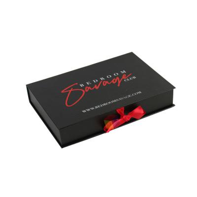 China Customized Magnetic Ribbon Lingerie Gift Box Cardboard 157gsm Coated Paper 1500gsm Board for sale