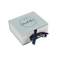 China Custom Square Book Shape Cardboard Jewelry Gift Box with Ribbon - 500pcs MOQ, 10-Day Production for sale
