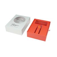 China Custom Rigid Cardboard Pull Out Sliding Drawer Box with Clear PVC Window for Lipstick Gift Set Cosmetics for sale