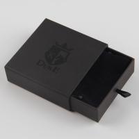 China Custom Black Jewelry Packaging Box with Sliding Drawer - 157gsm Paper & 1000gsm Cardboard Construction for sale