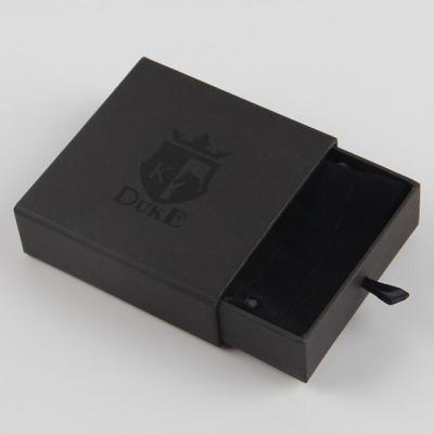 China Custom Black Jewelry Packaging Box with Sliding Drawer - 157gsm Paper & 1000gsm Cardboard Construction for sale