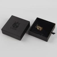 China Custom Black Jewelry Packaging Box with Sliding Drawer - 157gsm Paper & 1000gsm Cardboard Construction for sale
