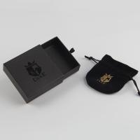 China Custom Black Jewelry Packaging Box with Sliding Drawer - 157gsm Paper & 1000gsm Cardboard Construction for sale