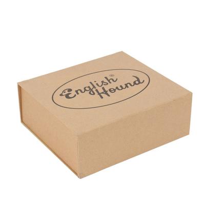 China Recycled Custom Clothing Gift Packaging Kraft Apparel Boxes Collapsible Magnetic Closure for sale