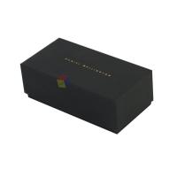 China Custom Rigid Paper Gift Boxes Matte Black Lid and Base with Foil Logo Eco Friendly for sale